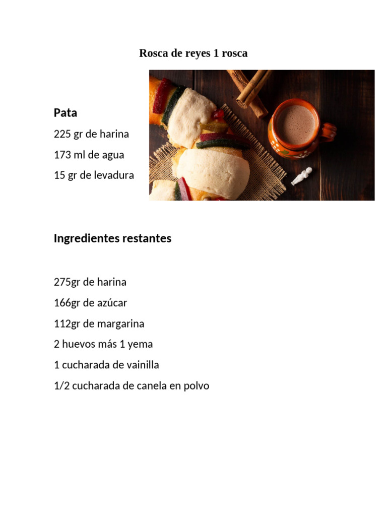 Rosca de Reyes 1 Rosca | PDF