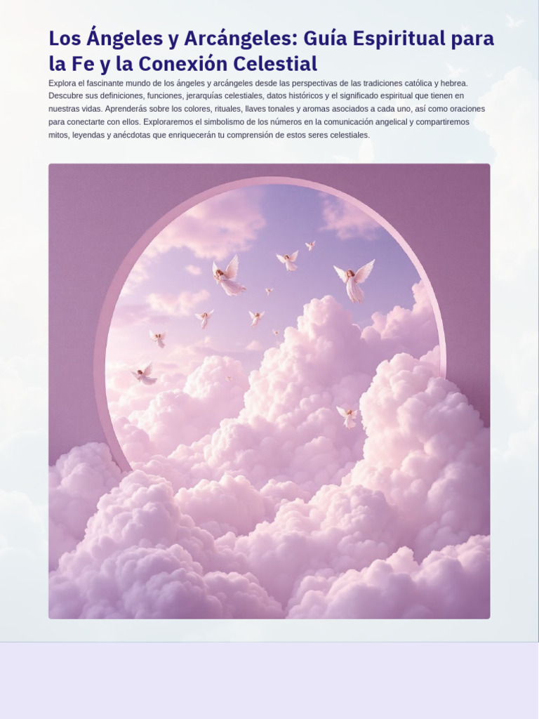 Los Angeles y Arcangeles Guia Espiritual para La Fe y La Conexion Celestial PDF | PDF | Arcángel ...