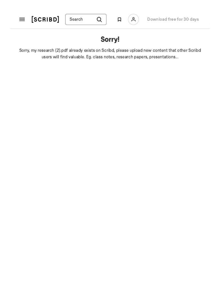 Scribd Document Upload Error Message | PDF