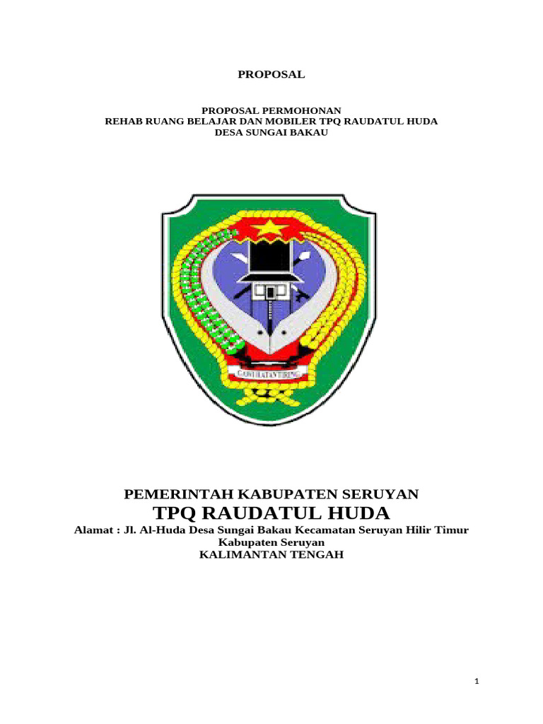 Proposal Permohonan Rehab TPQ | PDF