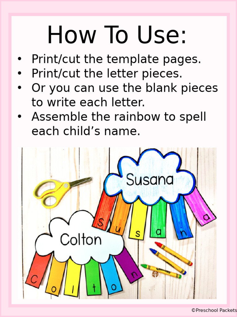 Editable Rainbow Crafts | PDF