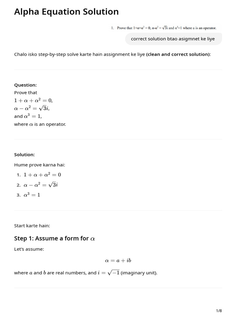 Proving the Alpha Equation | PDF | Numbers | Mathematical Objects