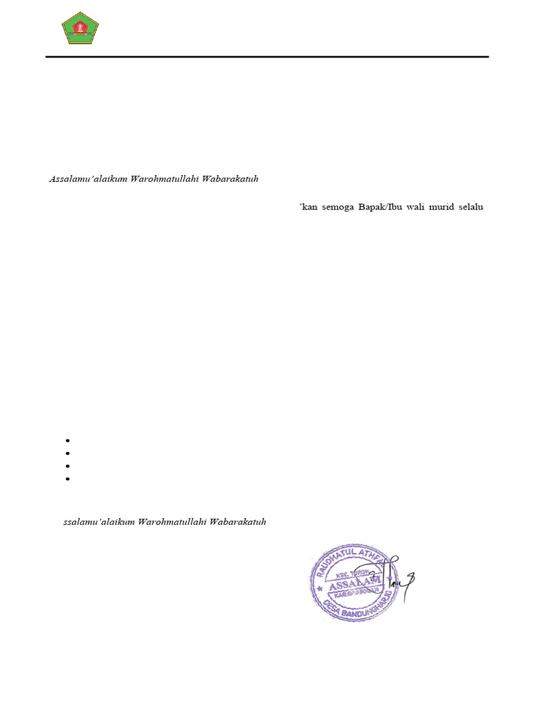 Surat Pemberitahuan Wisuda Ra | PDF