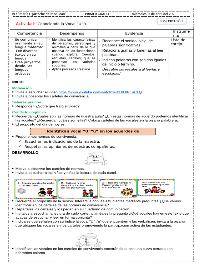 Ses y Act Vocal U - 05!04!23 | PDF | Modificación de comportamiento ...