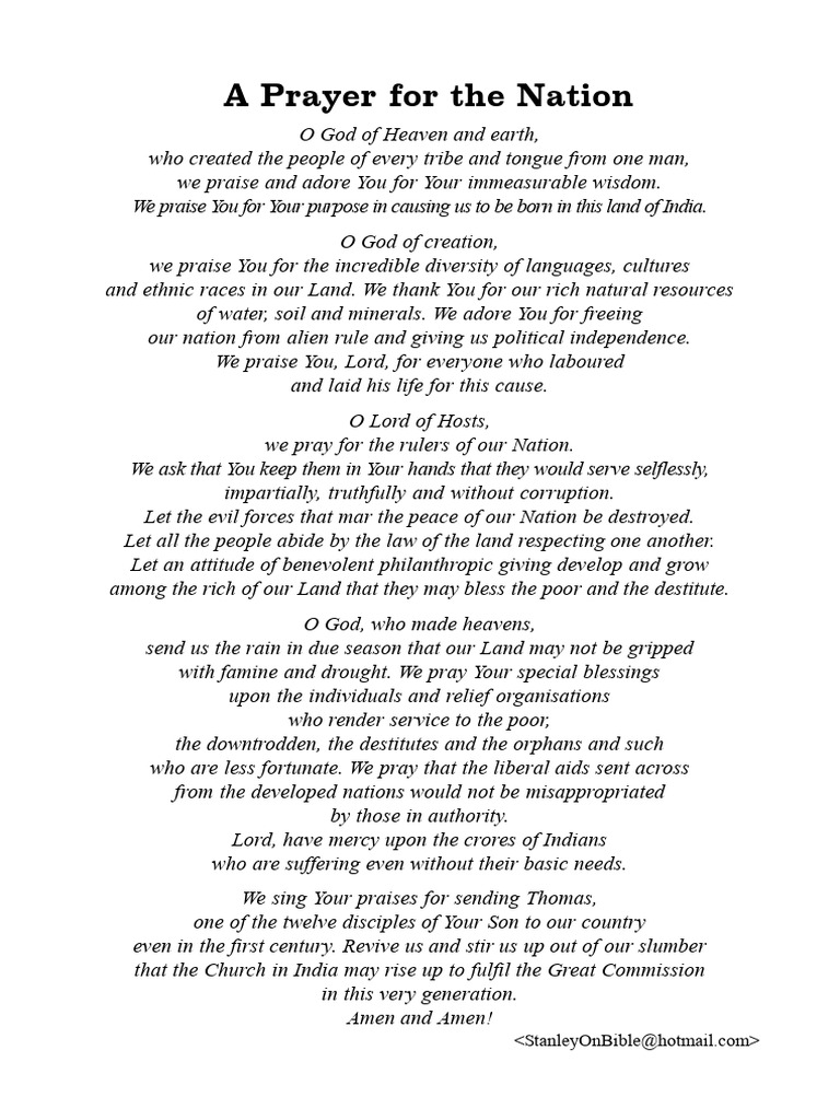 Prayers for America's Future in 2025 | PDF