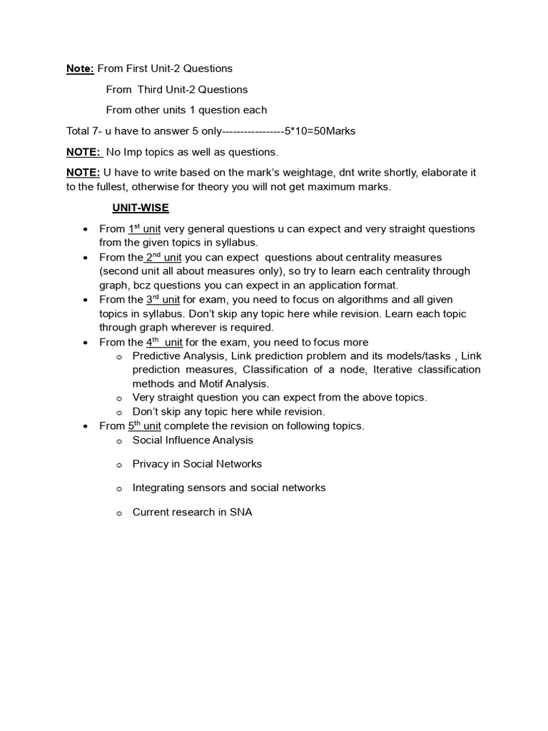 Preperation Plan sna | PDF