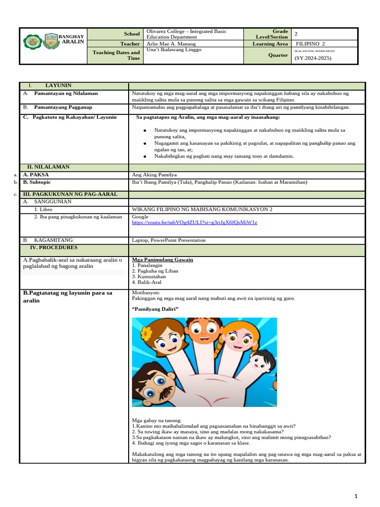 2ND LP Filipino 2 W10-W11 | PDF