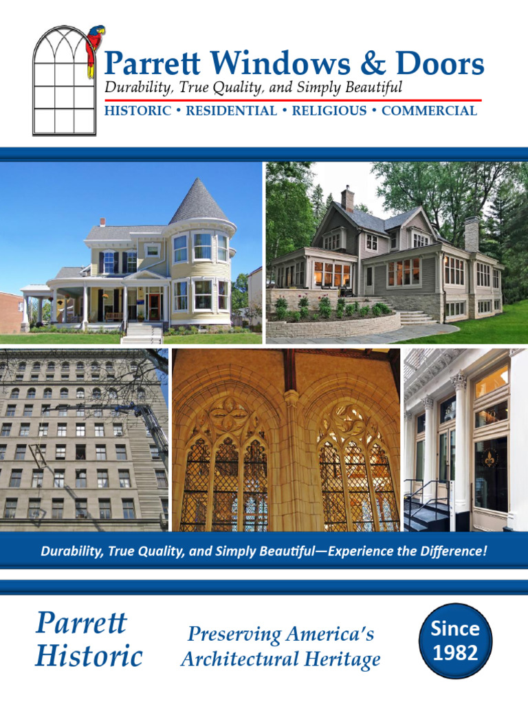 Parrett Windows and Doors Historic Brochure | PDF | Window | Door