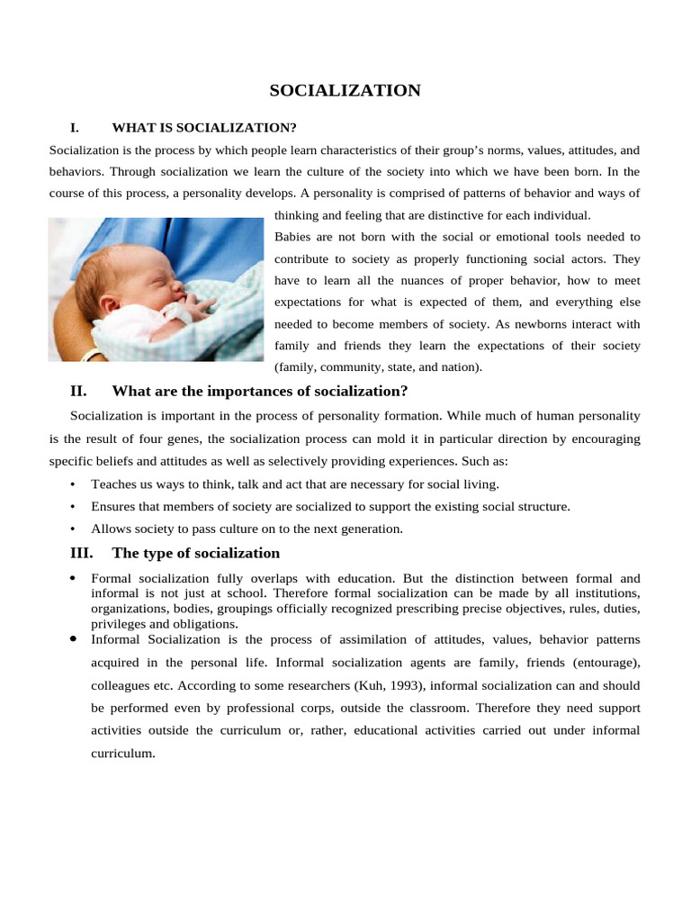 Introduction To Socialization | PDF | Socialization | Attitude (Psychology)