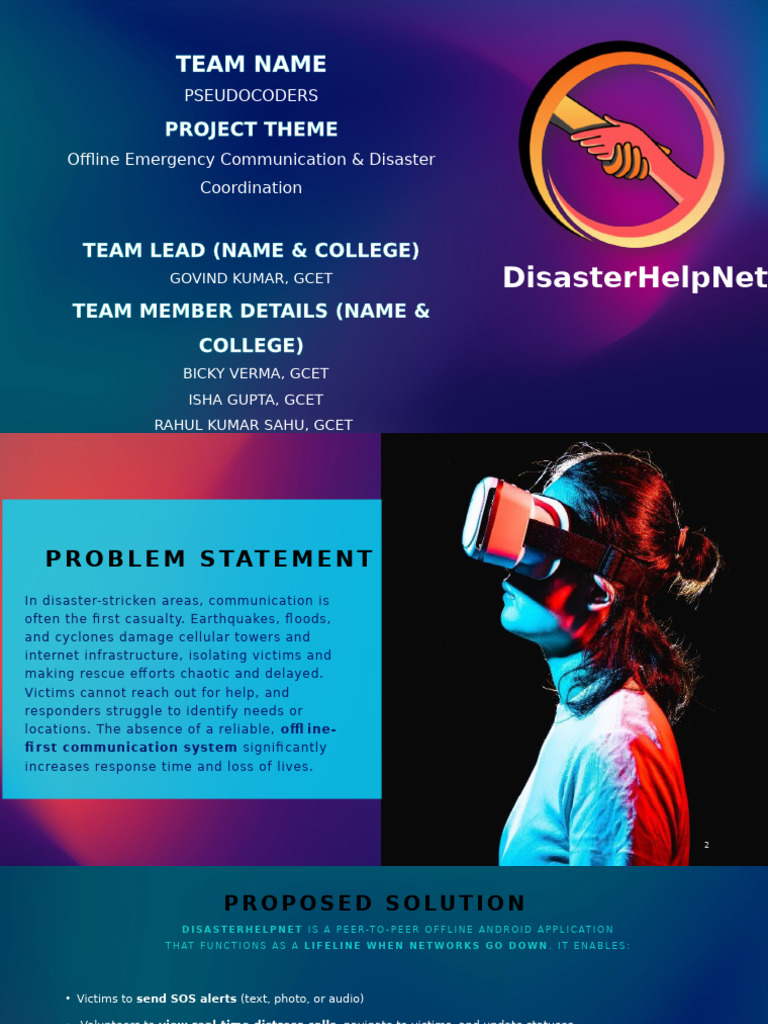DISASTERHELPNET (1) Hackathon | PDF | Computing | Information And Communications Technology
