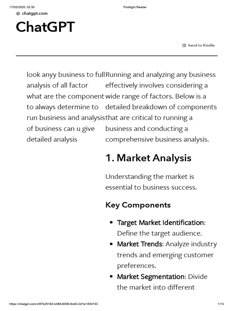 Key Components of Business Analysis | PDF | Analytics | Enterprise ...