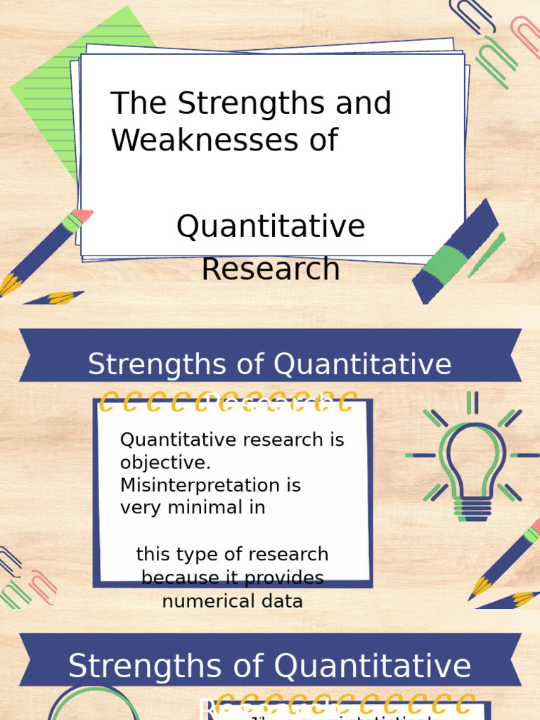 The Strengths and Weaknesses of Quantitative Research | PDF ...