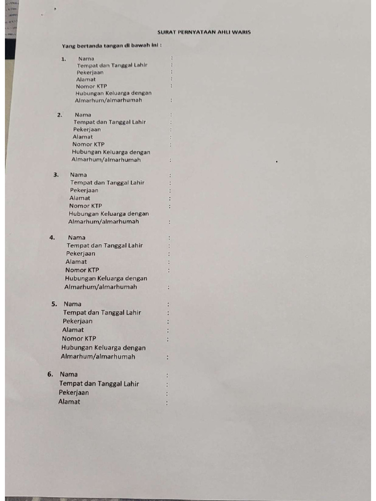 Scan Ahli Waris | PDF