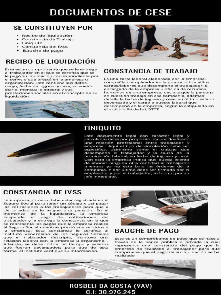 Infografía de Documentos Cese | PDF | Salario | Personal