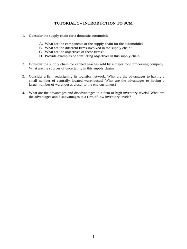 Supply Chain Management Basics Tutorial | PDF