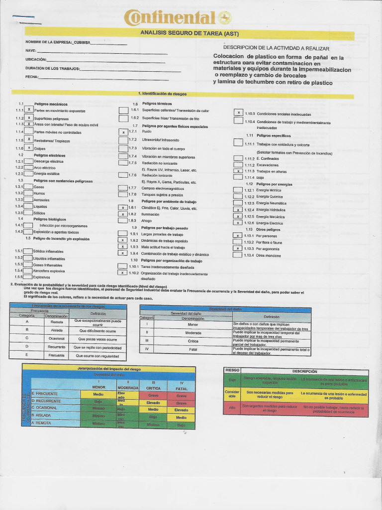 Ast de Colocacion de Plasticos | PDF