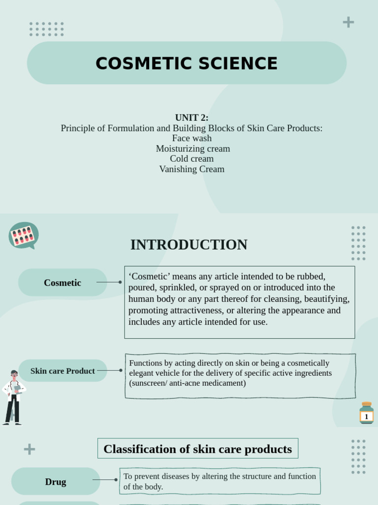 Cosmetic Science Unit 2 .... | PDF | Shampoo | Skin Care