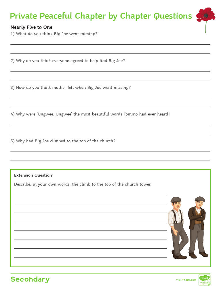 Private Peaceful Chapter Questions Guide | PDF