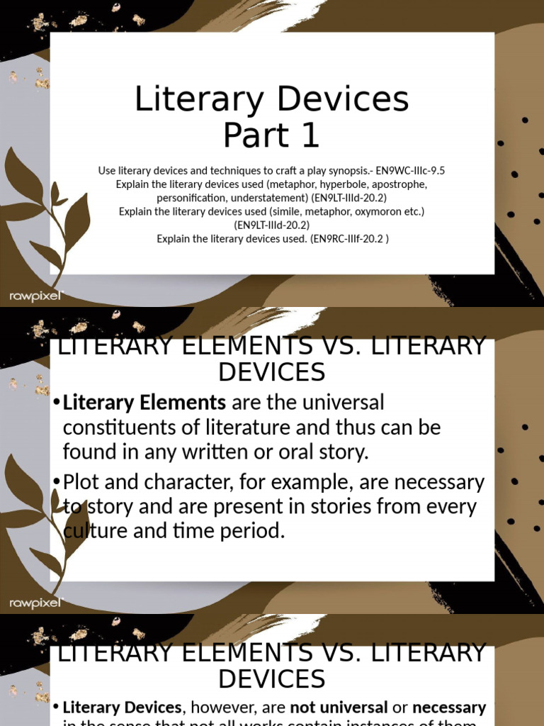LITERARY DEVICES Part 1 Lecture | PDF | Irony