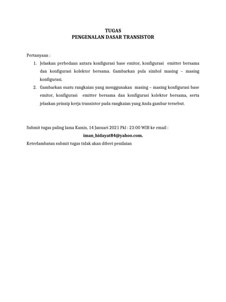 Tugas Transistor | PDF
