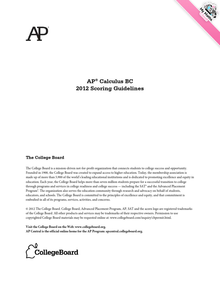 AP Calculus BC 2012 FRQ | PDF | Tangent | Integral