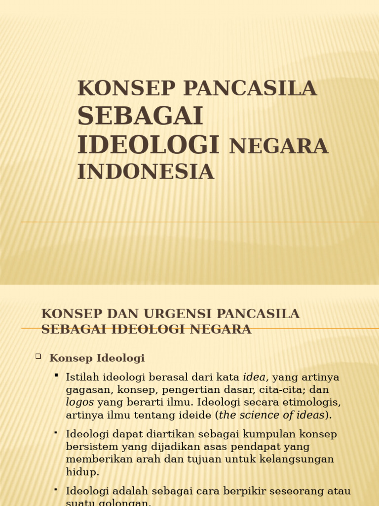 Konsep Pancasila Sebagai Ideologi Negara | PDF