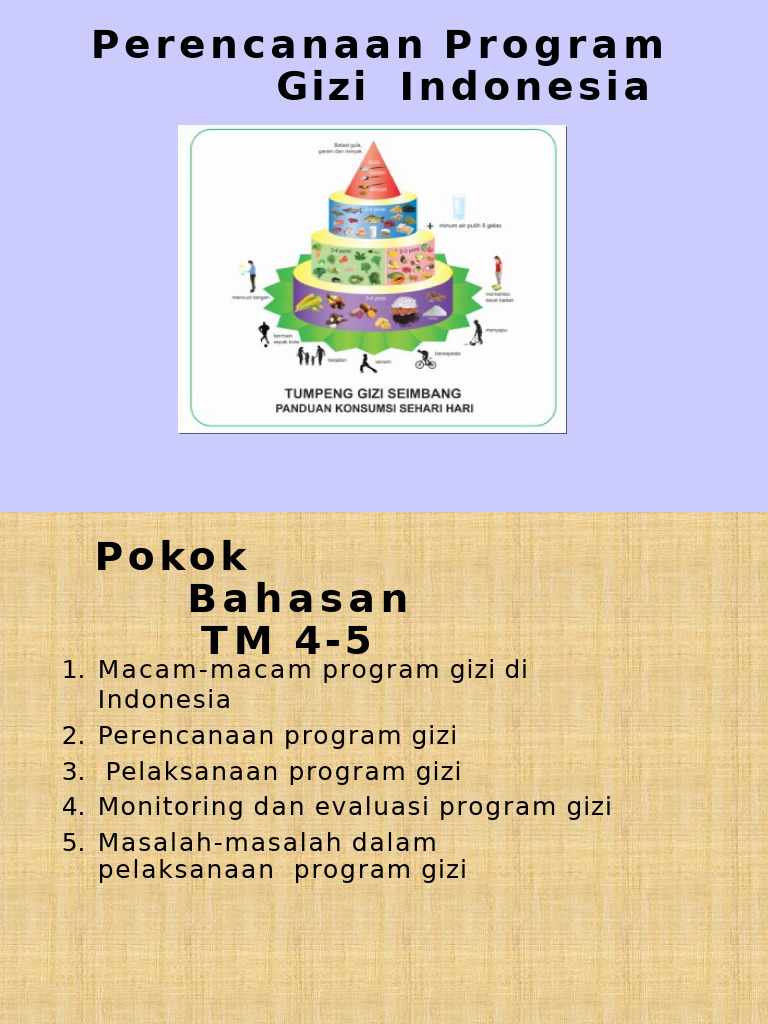 Kebijakan dan Strategi Program Gizi | PDF