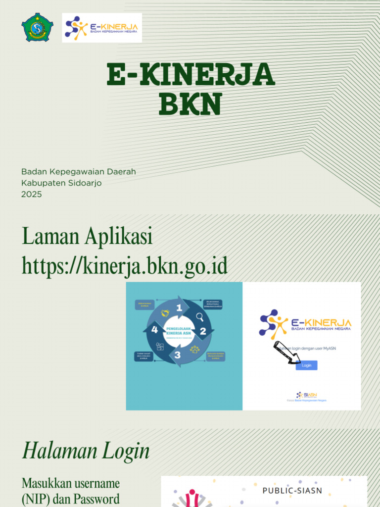 Petunjuk Pengisian EKinerja BKN | PDF