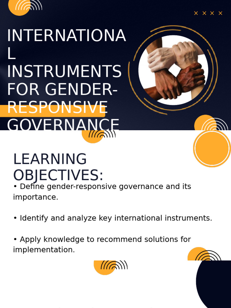 International Instruments For Gender Responsive Governance - 20250307 ...