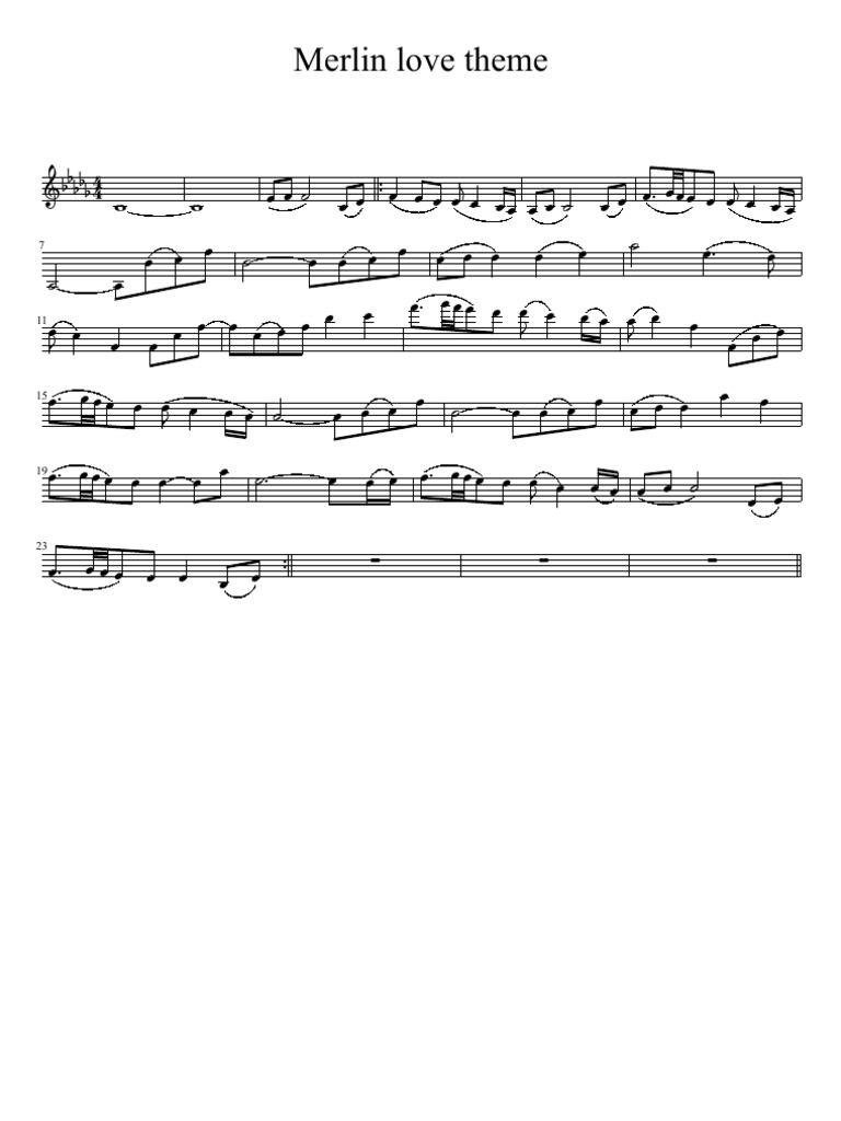 Merlin Love Theme | PDF