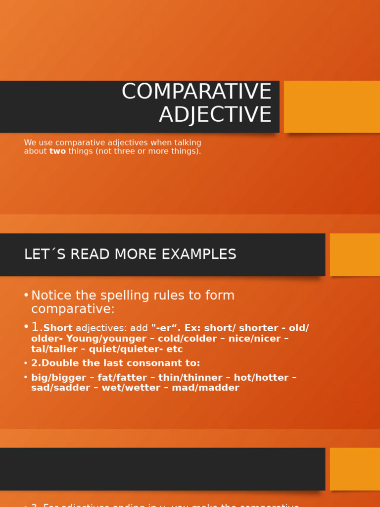 Understanding Comparative Adjectives | PDF
