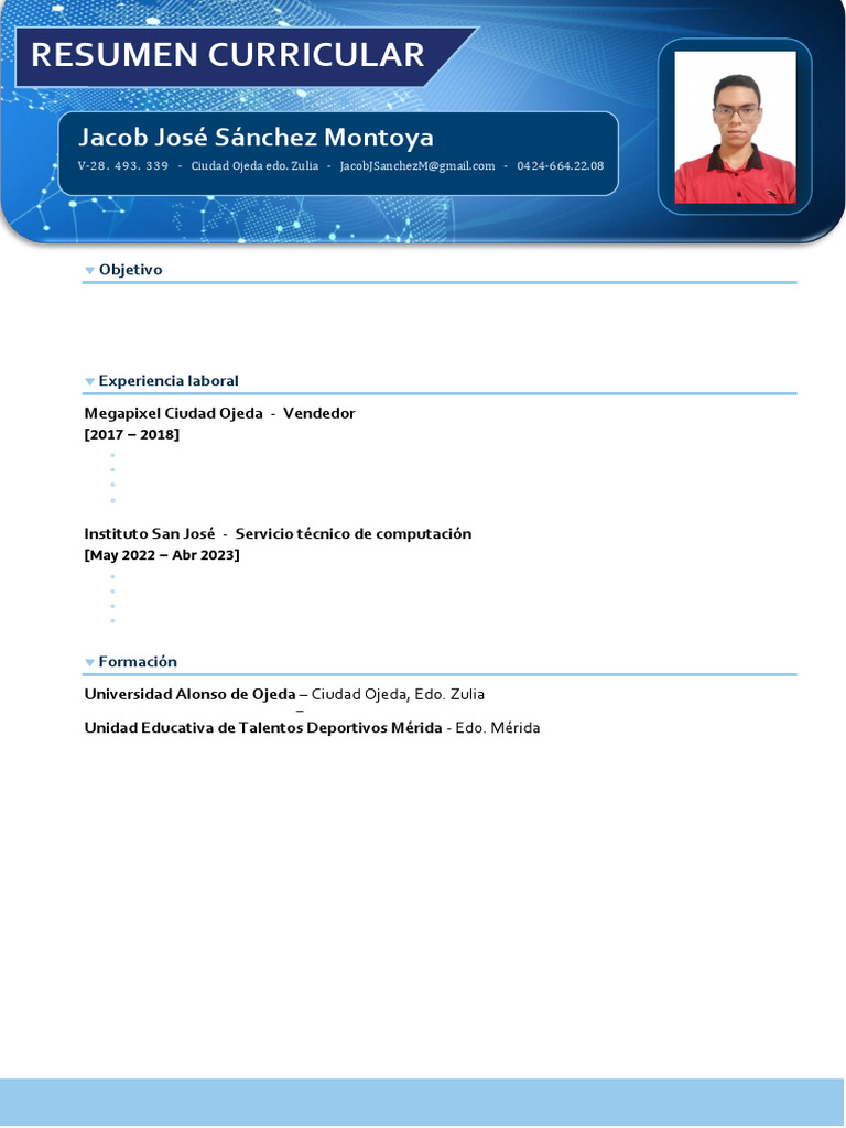 CV Jacob Sánchez | PDF