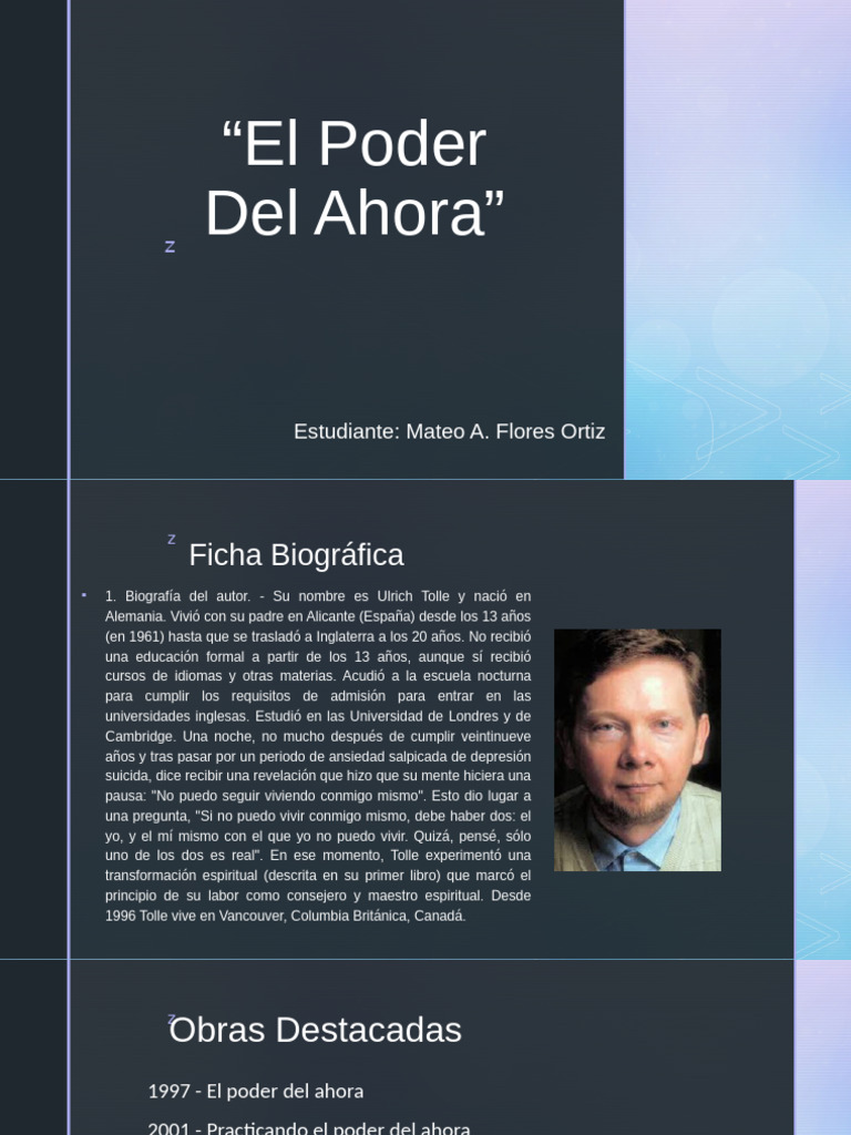 El Poder Del Ahora | PDF | Sicología | Ciencias del comportamiento