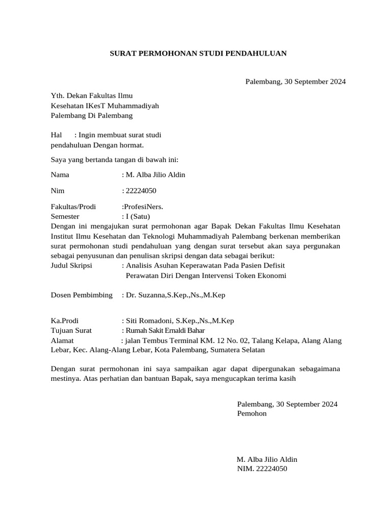Surat Permohonan Stupen Desi | PDF
