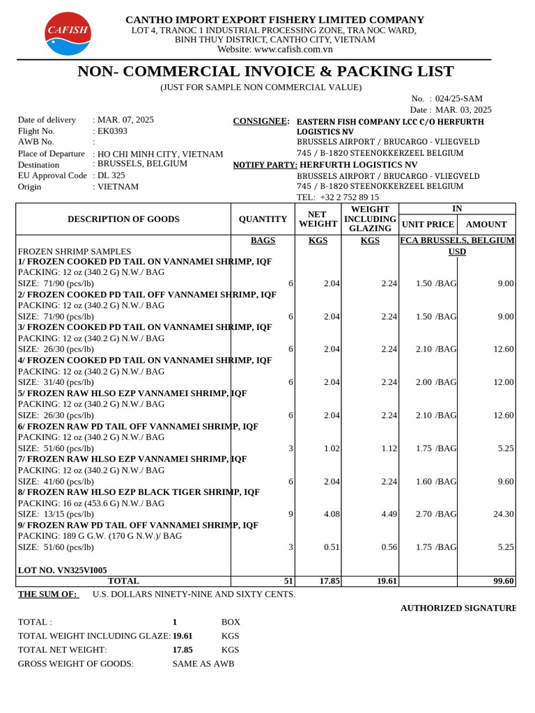 024 Non-Invoice Sample Efc - Aldi Germany Cook, Raw VM, BT | PDF | Fish ...