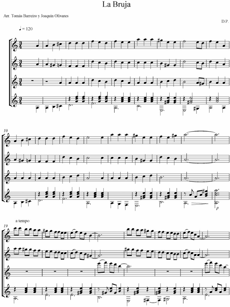 La Bruja Score | PDF