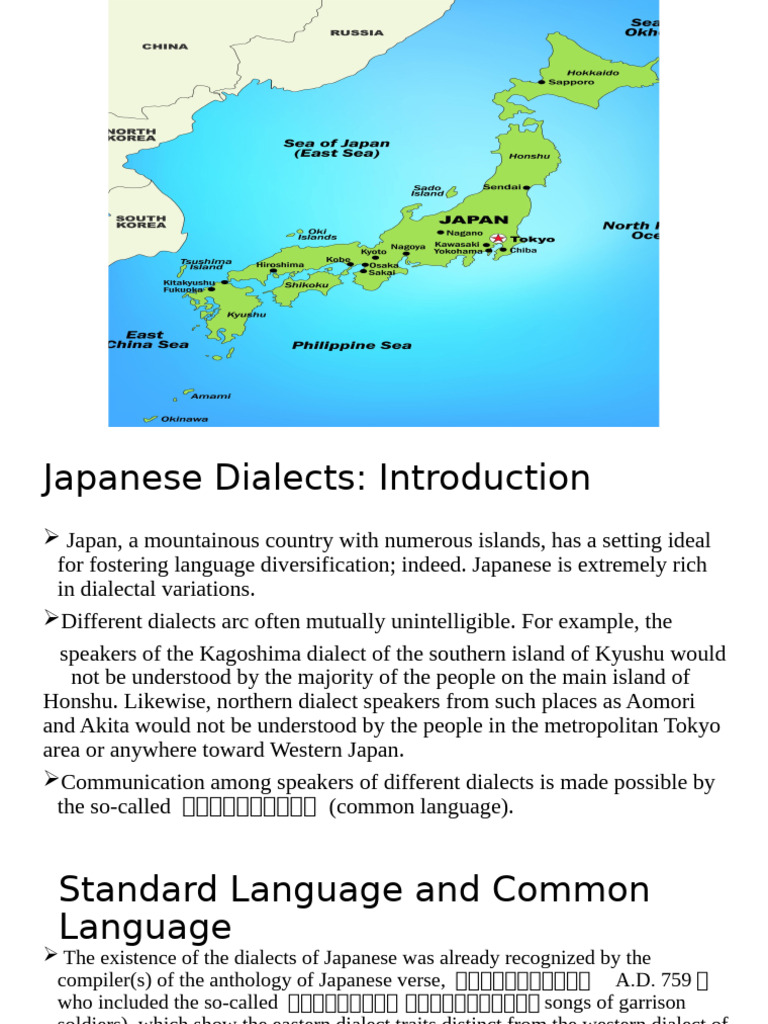Overview of Japanese Dialects | PDF | Japanese Language | Okinawa ...