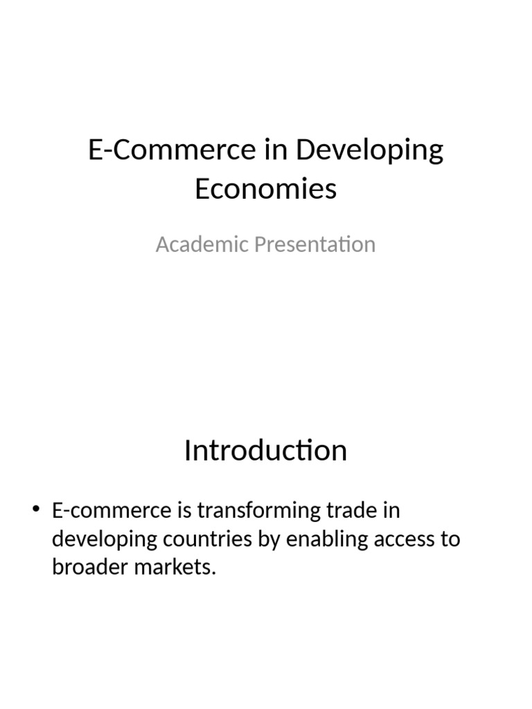E-Commerce_in_Developing_Economies | PDF