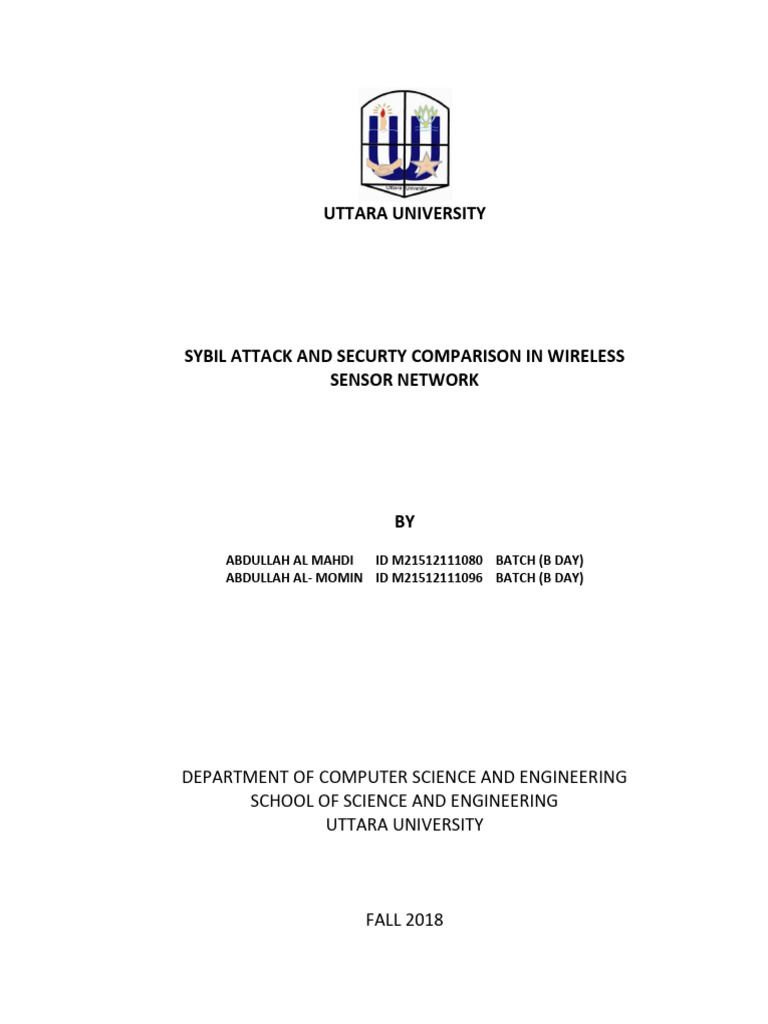 Sybil Attack Thesis Draft Example | PDF | Wireless Sensor Network | Network Topology