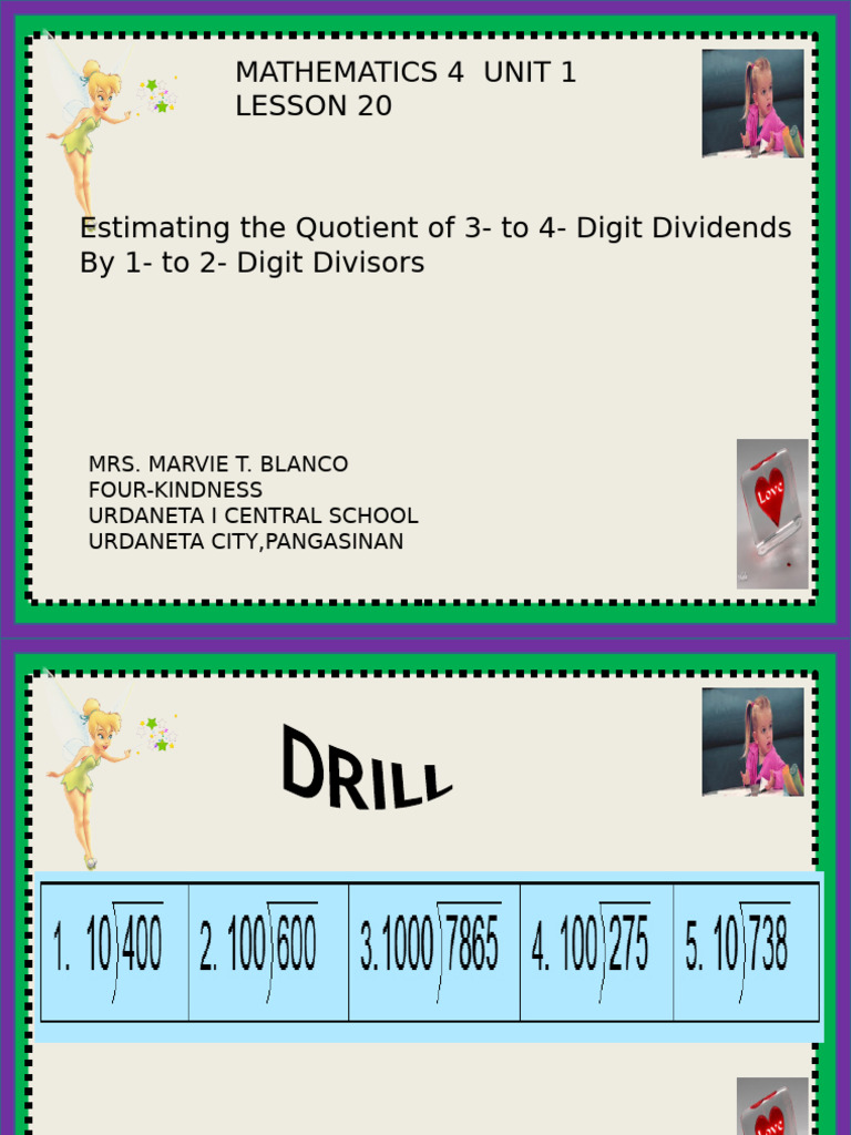 Estimating Quotients: Rounding Methods | PDF | Division (Mathematics ...