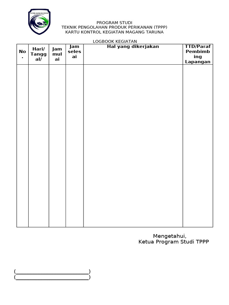 Logbook Kegiatan MBKM | PDF