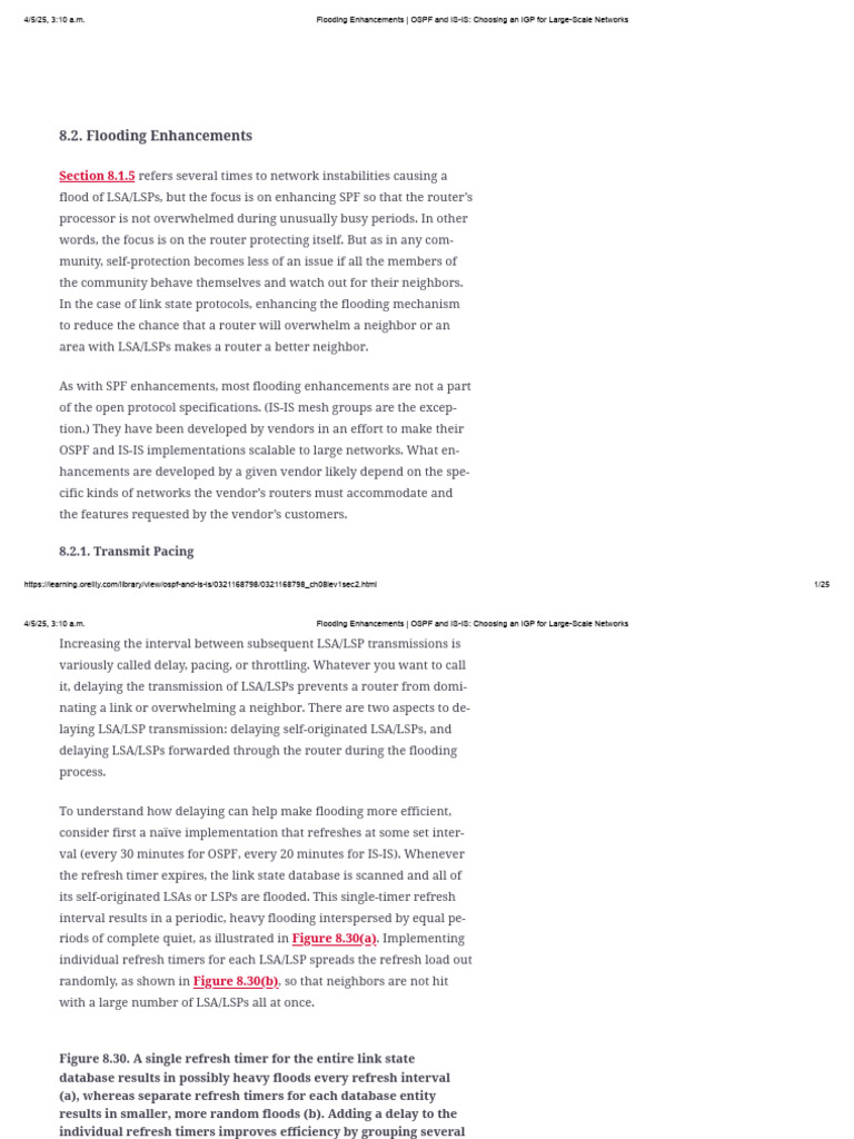 Flooding Enhancements _ OSPF and is-Is_ Choosing an IGP for Large-Scale Networks | PDF ...