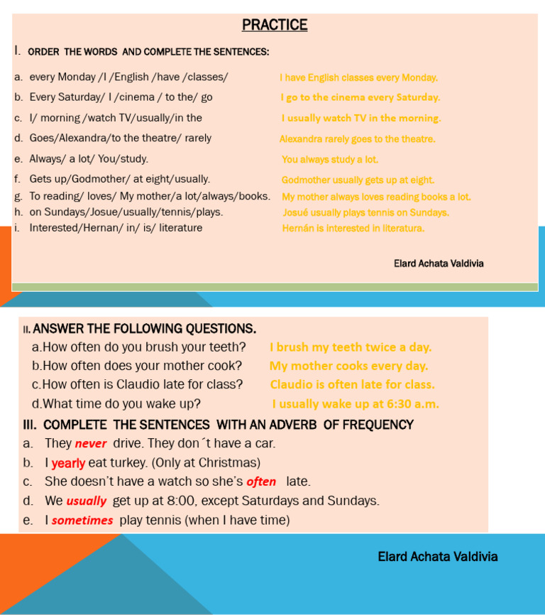 Class N°11 - Adverbsof Frequency | PDF