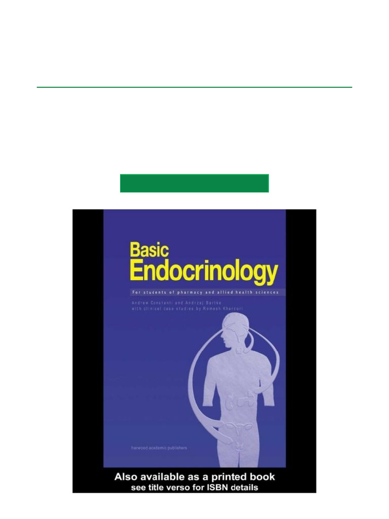 Basic Endocrinology For Students of Pharmacy and Allied Health For ...