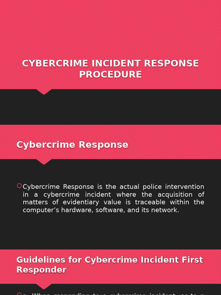 Cybercrime Incident Response Guide | PDF