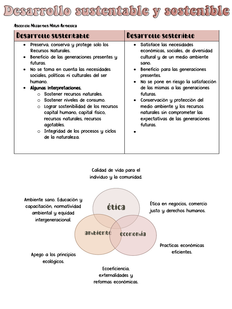 Desarrollo sustentable y sostenible | PDF