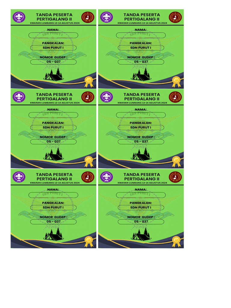 Tanda Peserta Pramuka | PDF