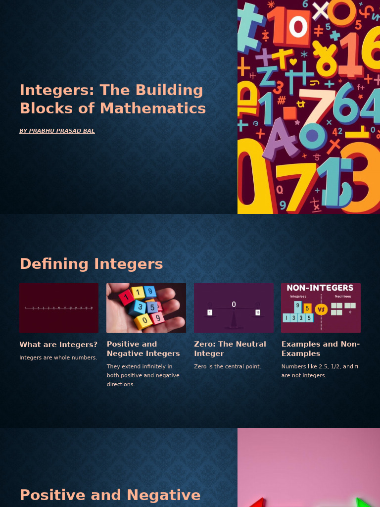 Understanding Integers in Mathematics | PDF | Numbers | Multiplication