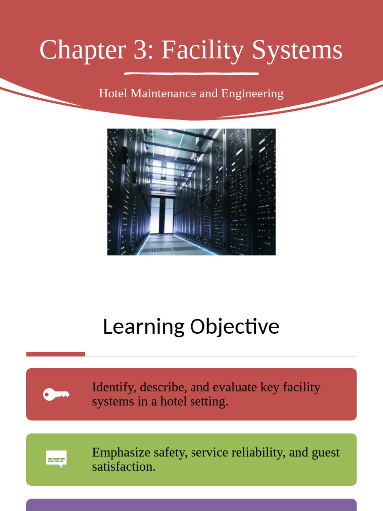 Hotel Facility Systems Overview | PDF | Water | Elevator