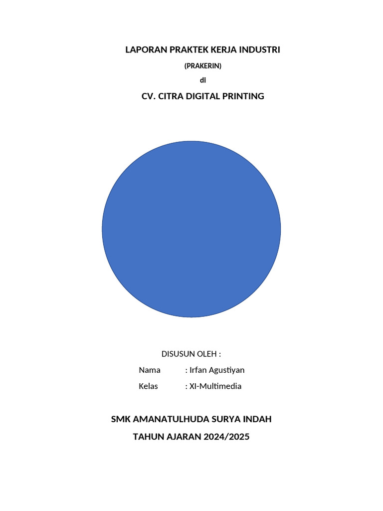 Laporan Praktek Kerja Industri SMK Amda | PDF